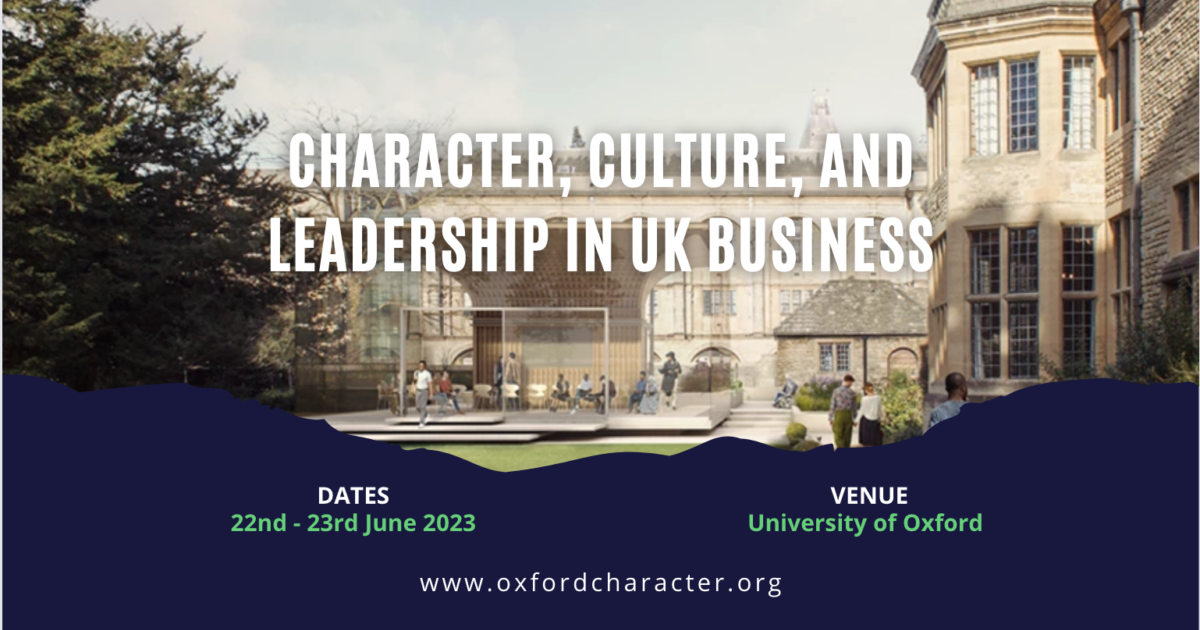 The Oxford Character Project | Events